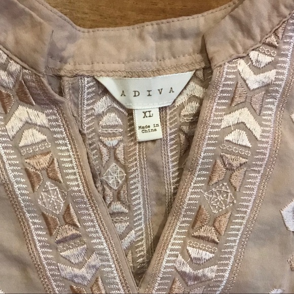 Adiva | Tops | Adiva Sheer Top Tunic Embroidered Blush Pink | Poshmark